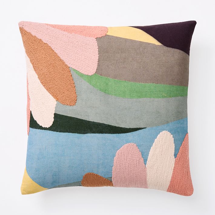 Crewel Banana Leaves Pillow Cover | West Elm