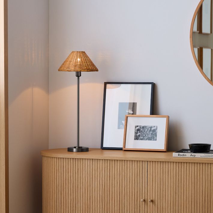 Beatrix Table Lamp (20.5") - Wicker Shade | West Elm