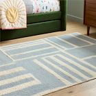 Washable Striped Blocks Rug | West Elm