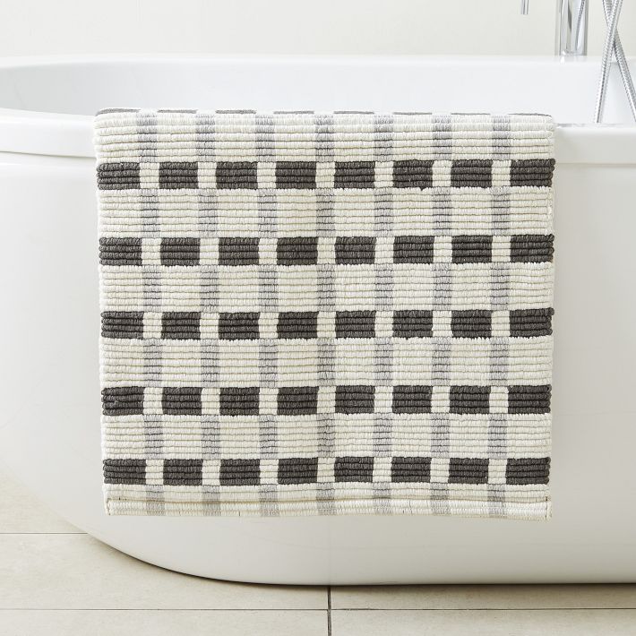 Square Ribbed Bath Mat | West Elm