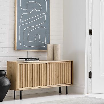 Slatted Shallow Media Console (48") | West Elm