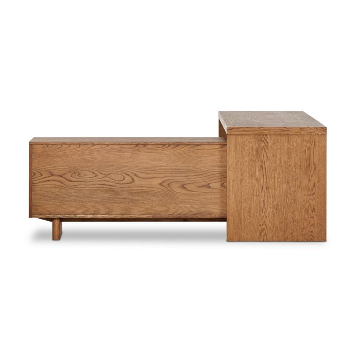 Garfield Leather L-Shaped Desk (78") | West Elm