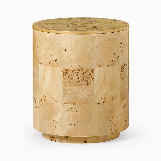 Volume Round Side Table (16.5") - Burl | West Elm