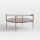 Mid-Century Art Display Round Coffee Table Modern Living Room Furniture ...