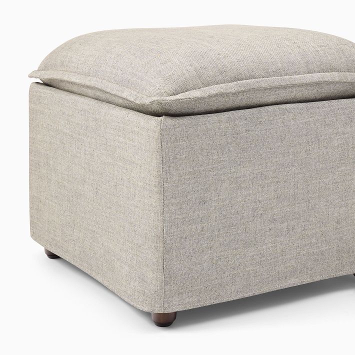Paxton Slipcover Ottoman | West Elm