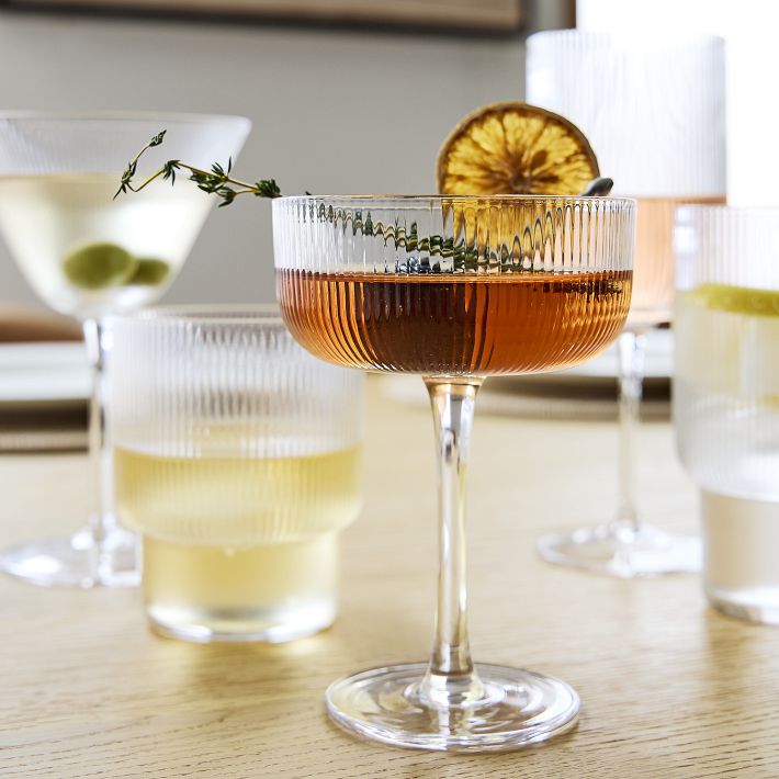Fluted Coupe Glass Sets | West Elm