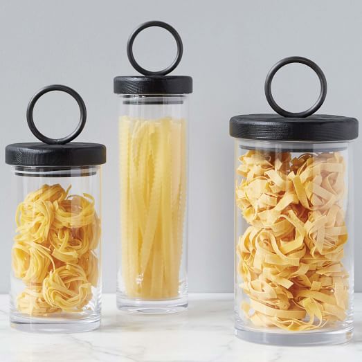 Barcelona Iron & Wood Top Canisters | West Elm