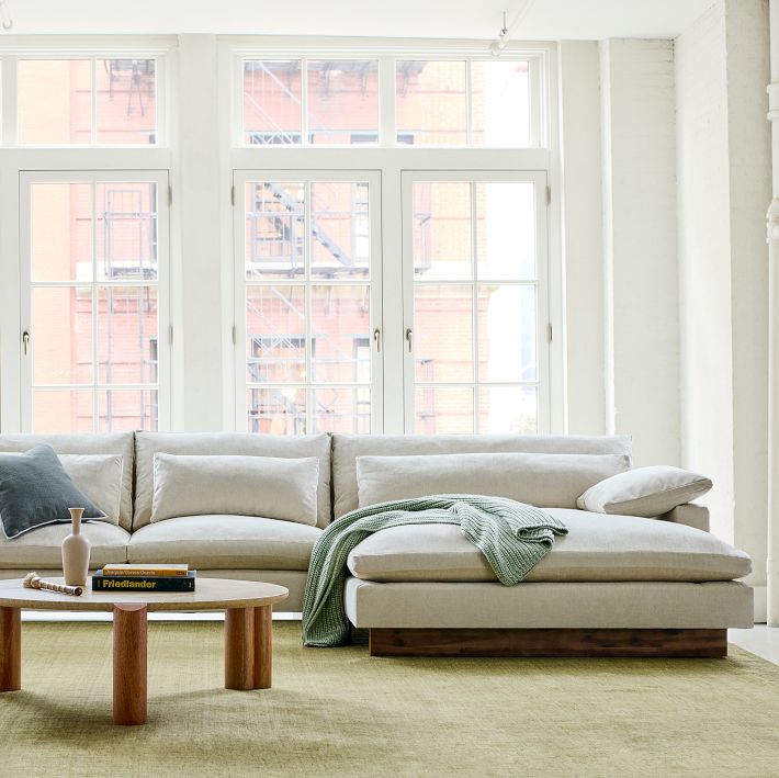Harmony Double Wide Chaise Sectional | Sofa With Chaise | West Elm