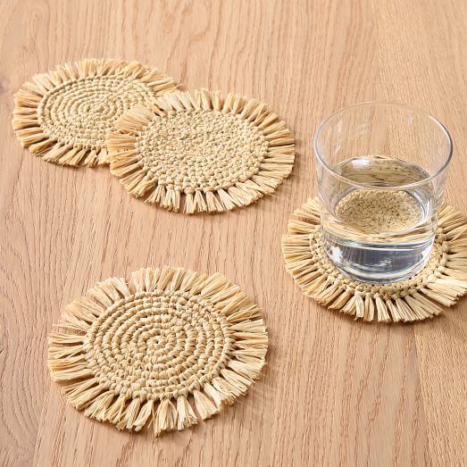 Raffia Coasters | West Elm