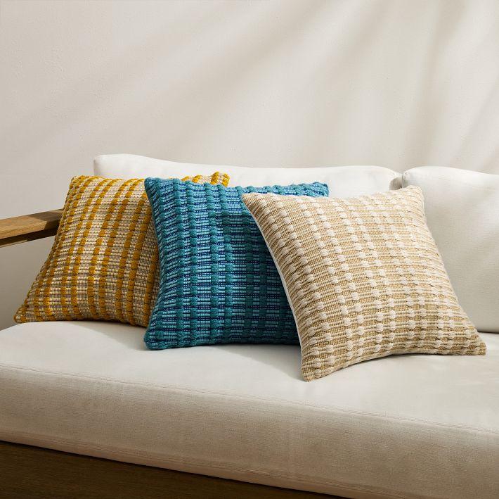 Outdoor Chunky Linear Pillow | West Elm