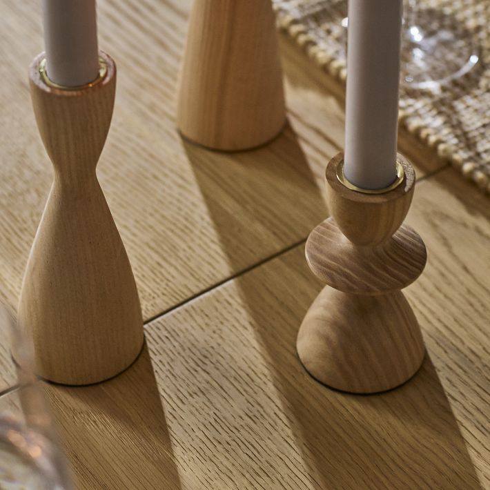 Tira Wood Taper Holders | West Elm