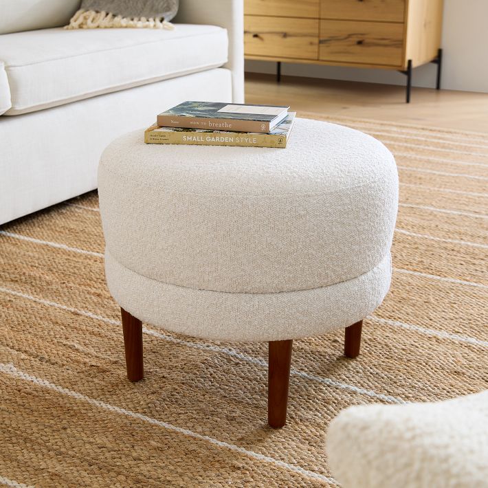 Emmett Round Loft Ottoman | West Elm