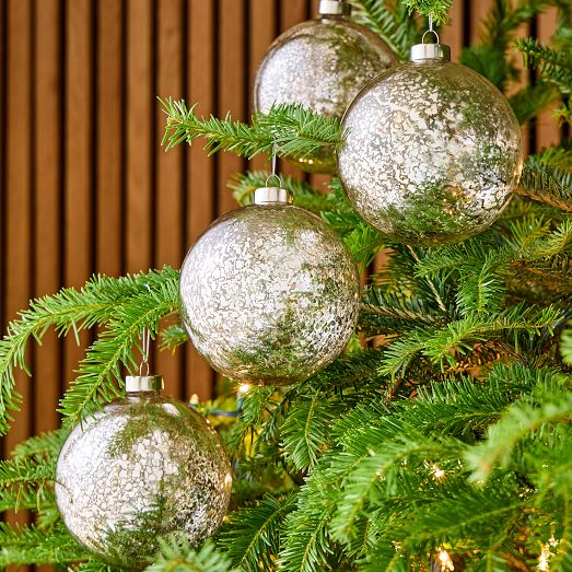 Large Mercury Ball Ornaments (Set of 4) | West Elm