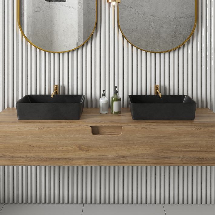 Reno Rectangle Handmade Vessel Sink | West Elm