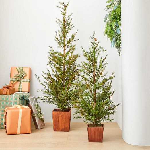 Faux Potted Alpine Tree w/ Pine Cones | West Elm