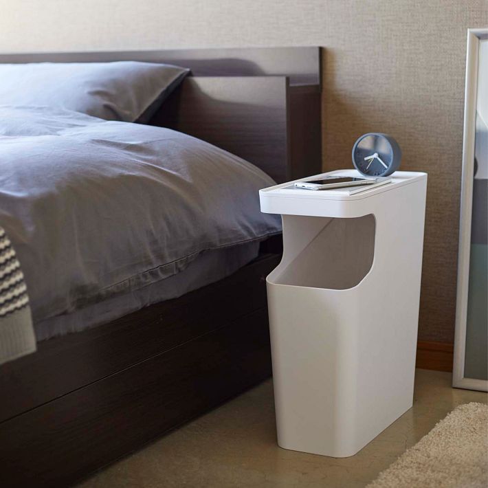 Yamazaki Tower Side Table Trash Can | West Elm