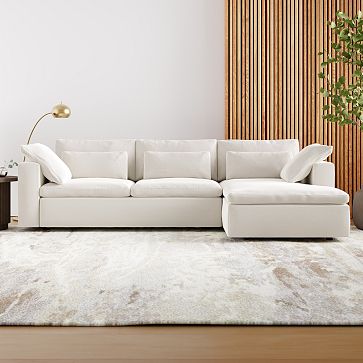 Harmony Modular 2-Piece Double Wide Chaise Sectional (139") | West Elm