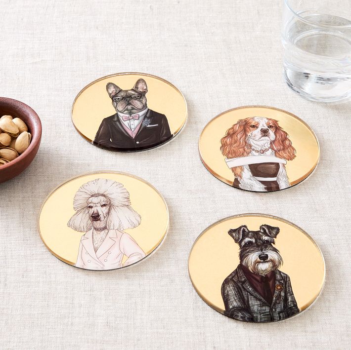 Dapper Animal Best in Show Coasters | West Elm