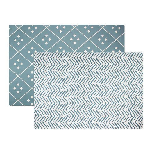 Wander & Roam Reversible Dash & Diamond Playmat | West Elm