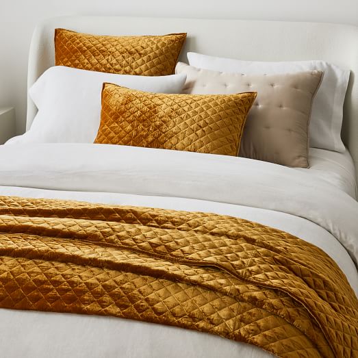 Open Box: Lush Velvet Mini Bias Boxstitch Quilt & Shams | West Elm