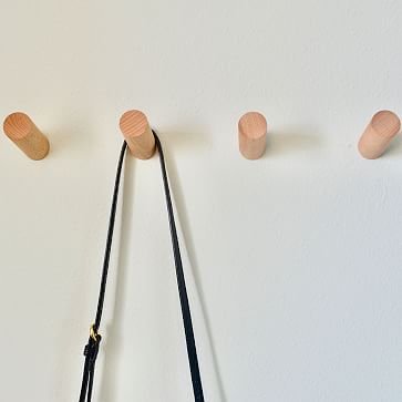 Modern Home by Bellver Wooden Peg Wall Hooks - Set of 4 | West Elm