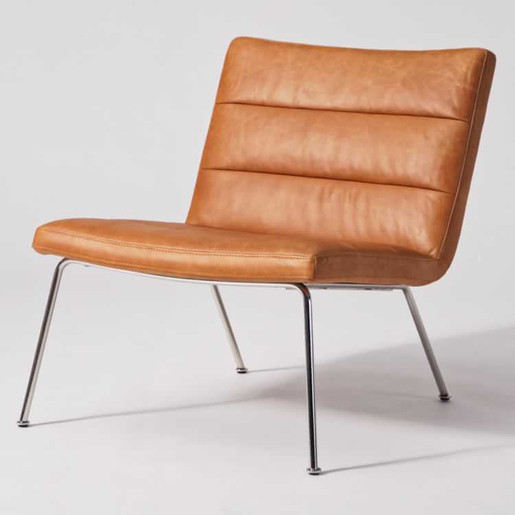 Angus Leather Slipper Chair | West Elm