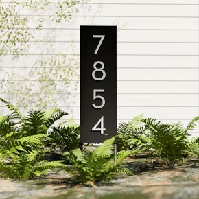Post & Porch Vertical Home Yard Sign with Magnetic Numbers | West Elm