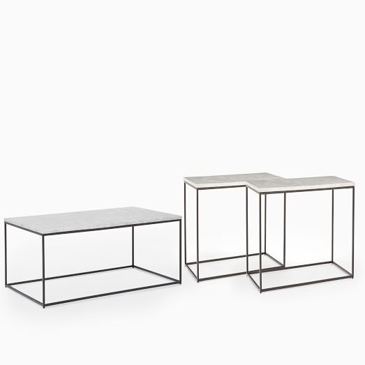 Streamline Coffee Table & 2 Side Table Set | Modern Living Room ...