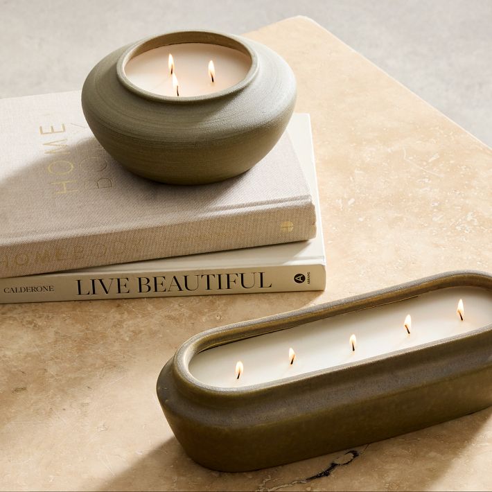 Charlie Ceramic Filled Candles | West Elm