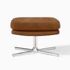 Kristoff Leather Swivel Ottoman | West Elm