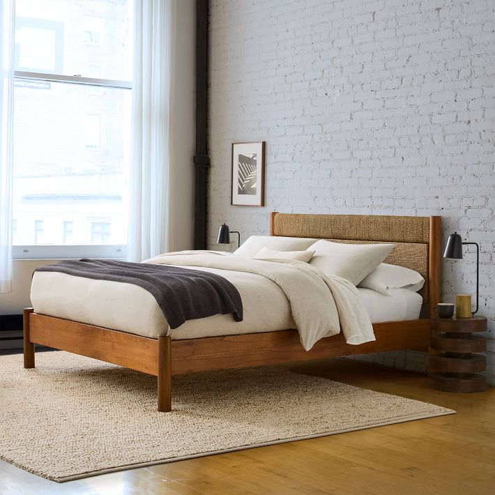 Mylos Woven & Wood Bed | West Elm