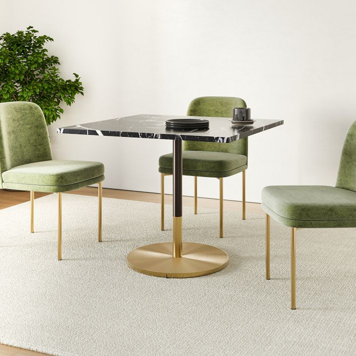 Orbit Dining Table - Faux Marble - Square | West Elm