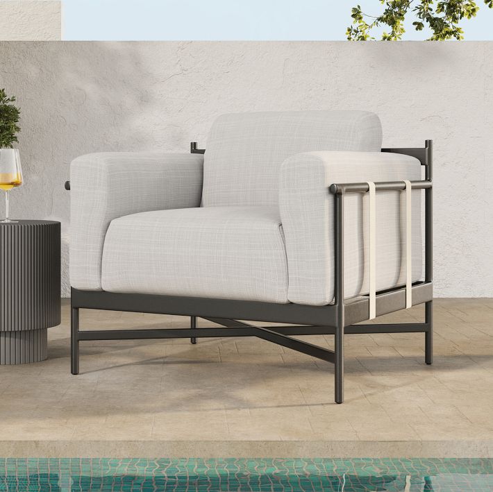 Aluminum Frame with Strap Outdoor Chair | West Elm