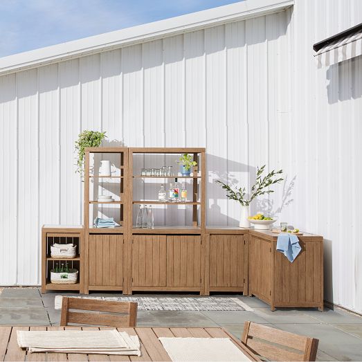 Portside Outdoor Wide Storage Cabinet w/ Shelves | West Elm