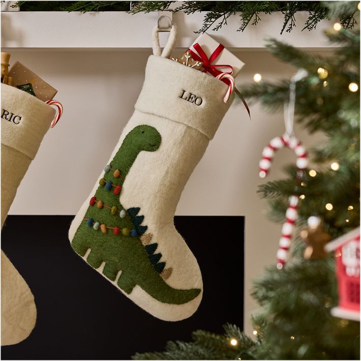 Felt Dinosaur Stocking | West Elm