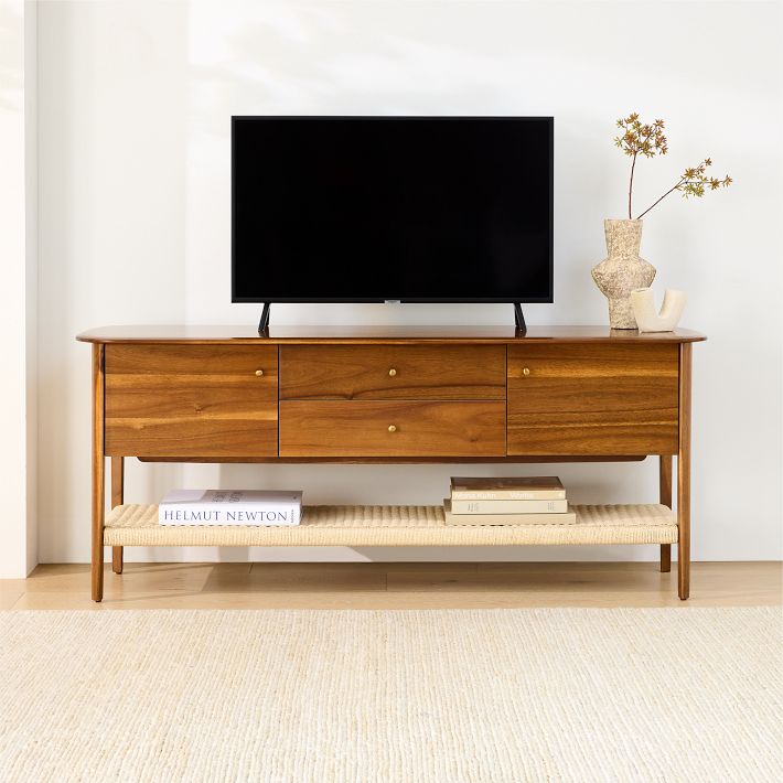Chadwick Mid Century Media Console 68 West Elm