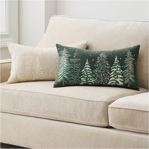 Textural Trees Pillow Cover | West Elm