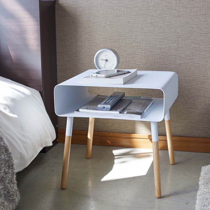 Plain white side table store