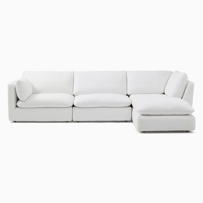 Hampton 4 Piece Chaise Sectional Sofa With Chaise West Elm