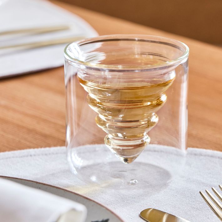 Tiered Tree Double Walled Sculptural Shot Glasses (Set of 2) | West Elm