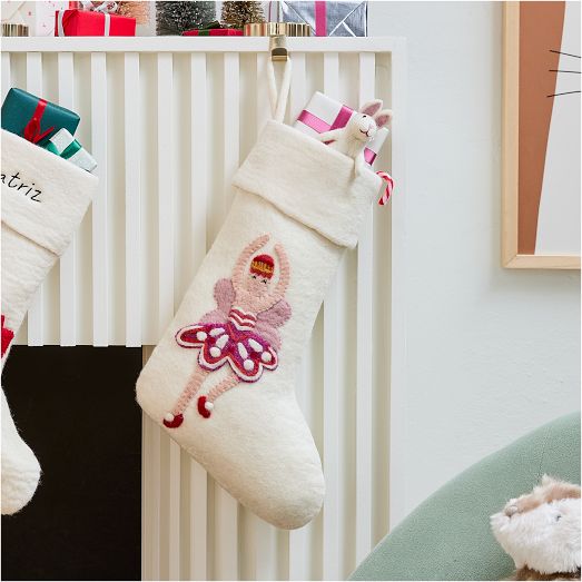 Felt Nutcracker Stocking - Sugar Plum Fairy | West Elm