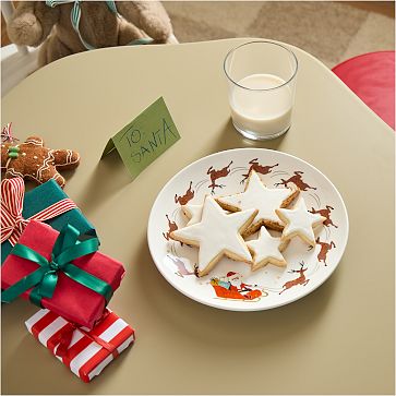 Santa's Sleigh Ceramic Cookie Platter | West Elm