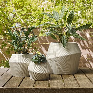 Mavis Ceramic Indoor Outdoor Planters West Elm