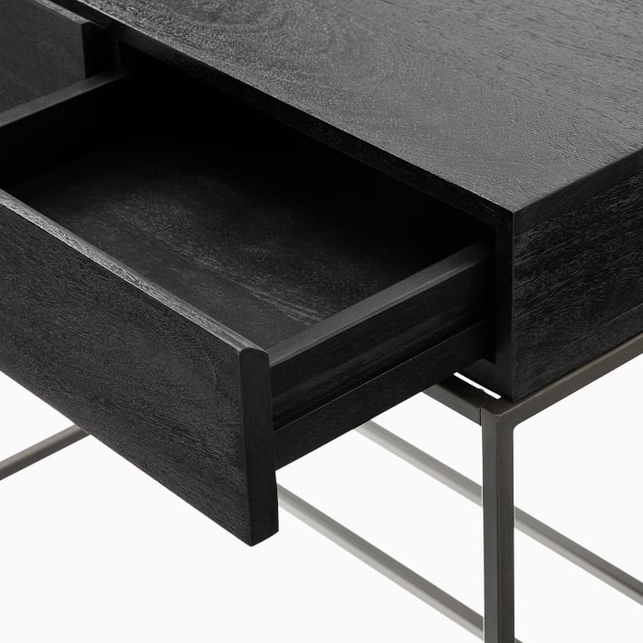 West elm black desk store