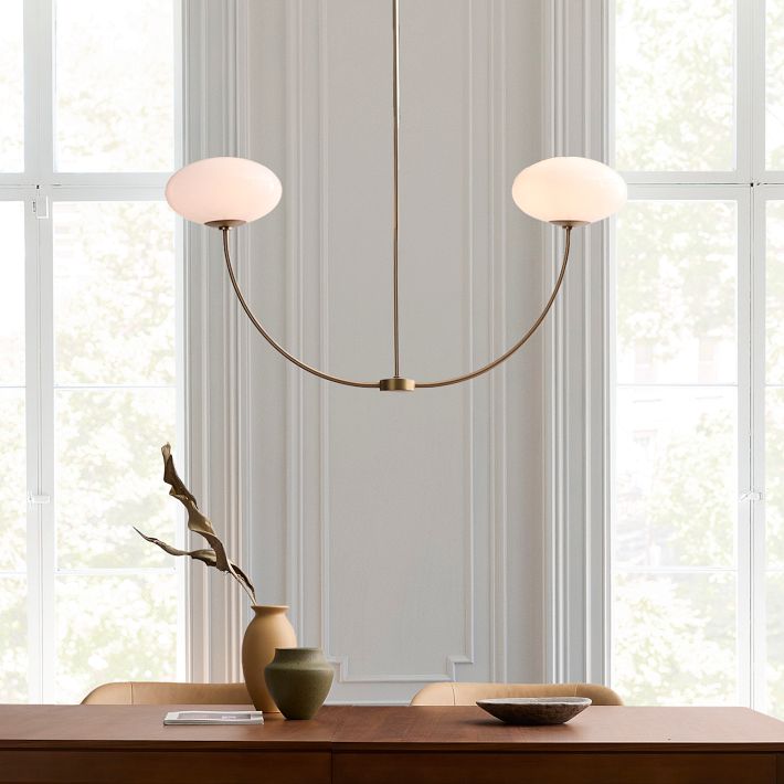 Talia Linear 2-Light Chandelier (38") | West Elm