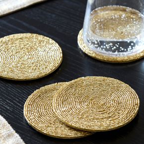 Glass Beaded Coasters (Set of 4) | West Elm