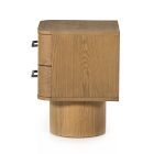 Solid Wood Post Legs 2-Drawer Nightstand (18") | West Elm