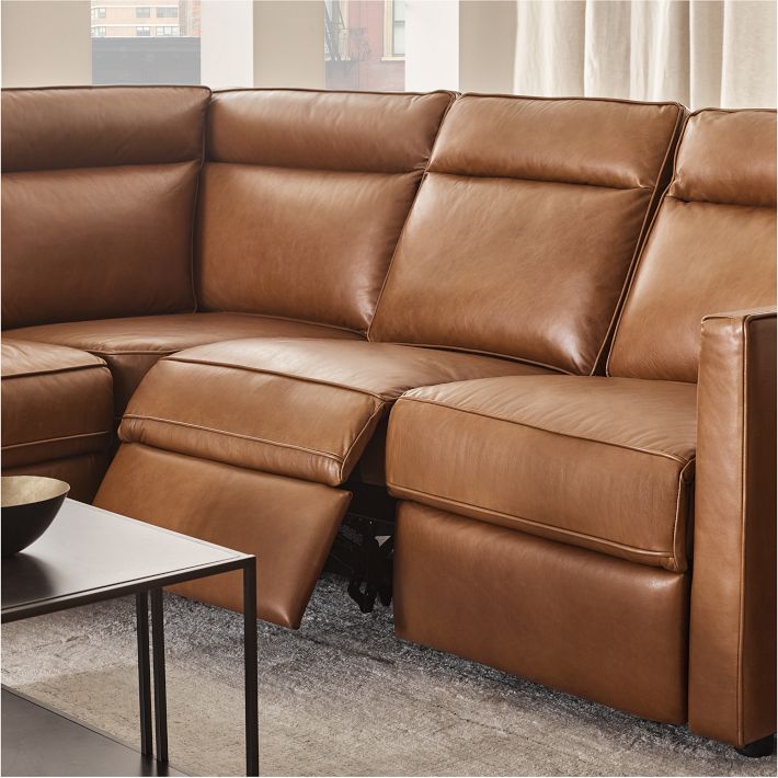 Sectional with recliner leather store