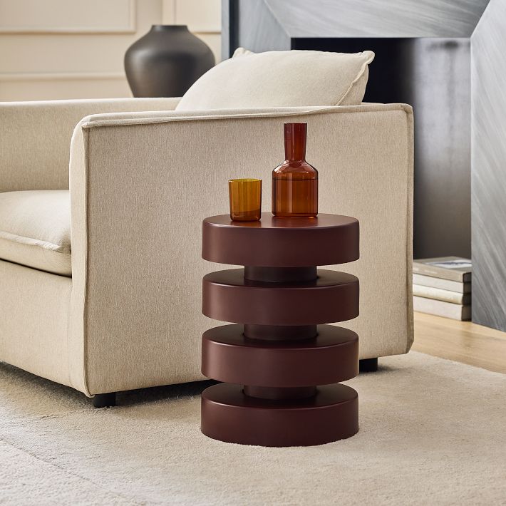 Floating Disks Side Table Modern Sculptural Accent West Elm