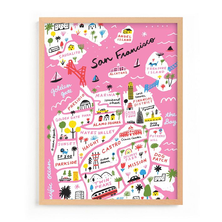 I Love San Francisco Framed Wall Art by Minted for West Elm Kids | West Elm